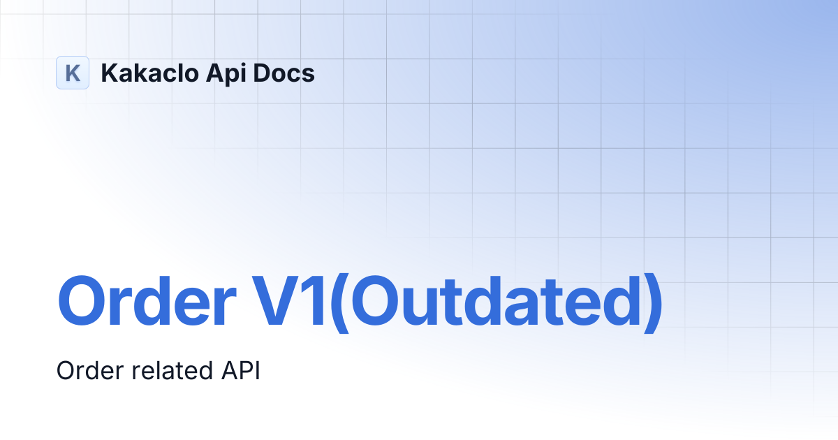 Apiv1orders